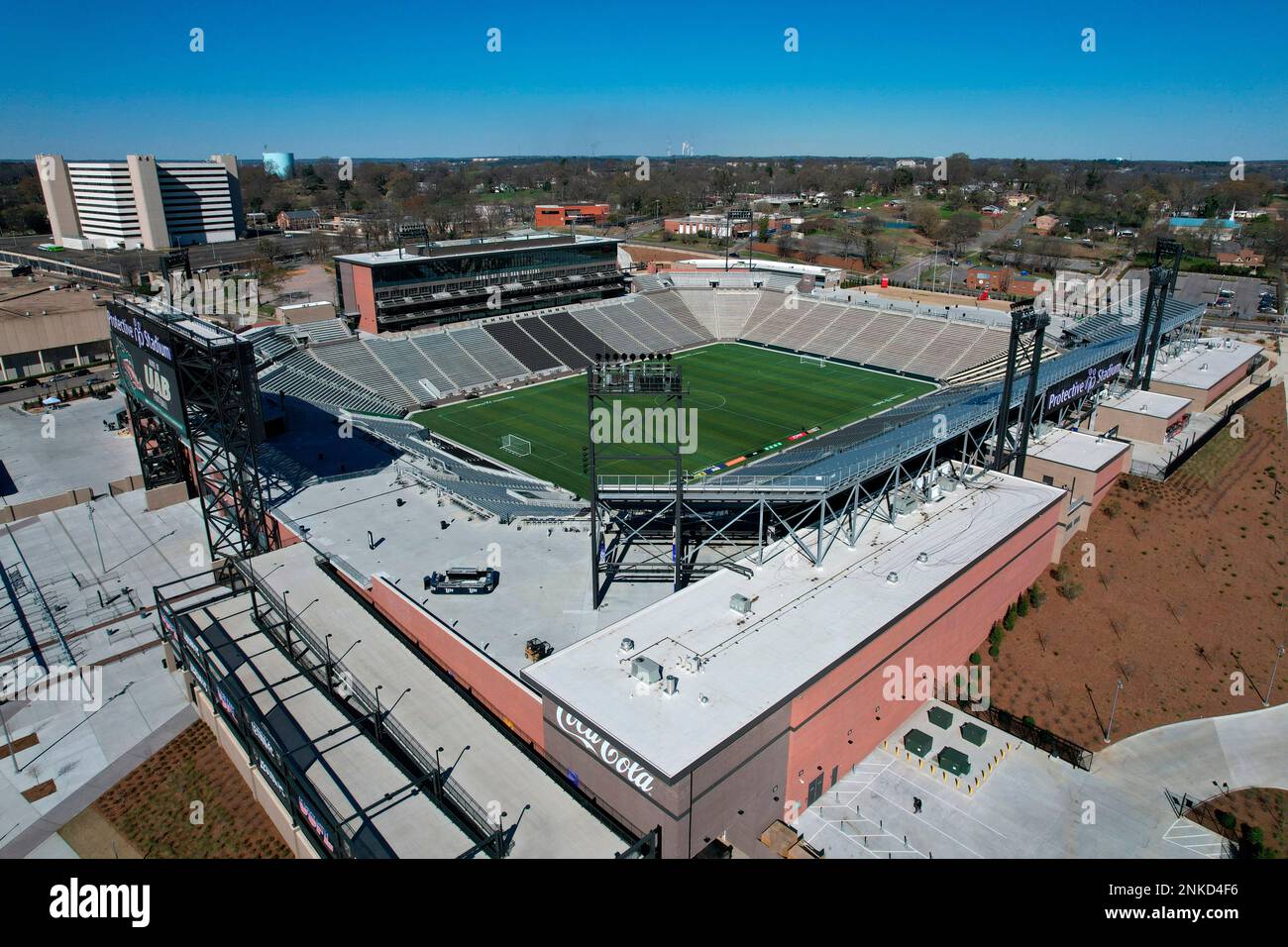 An aerial view of Protective Stadium, Sunday, Mar. 13, 2022, in ...