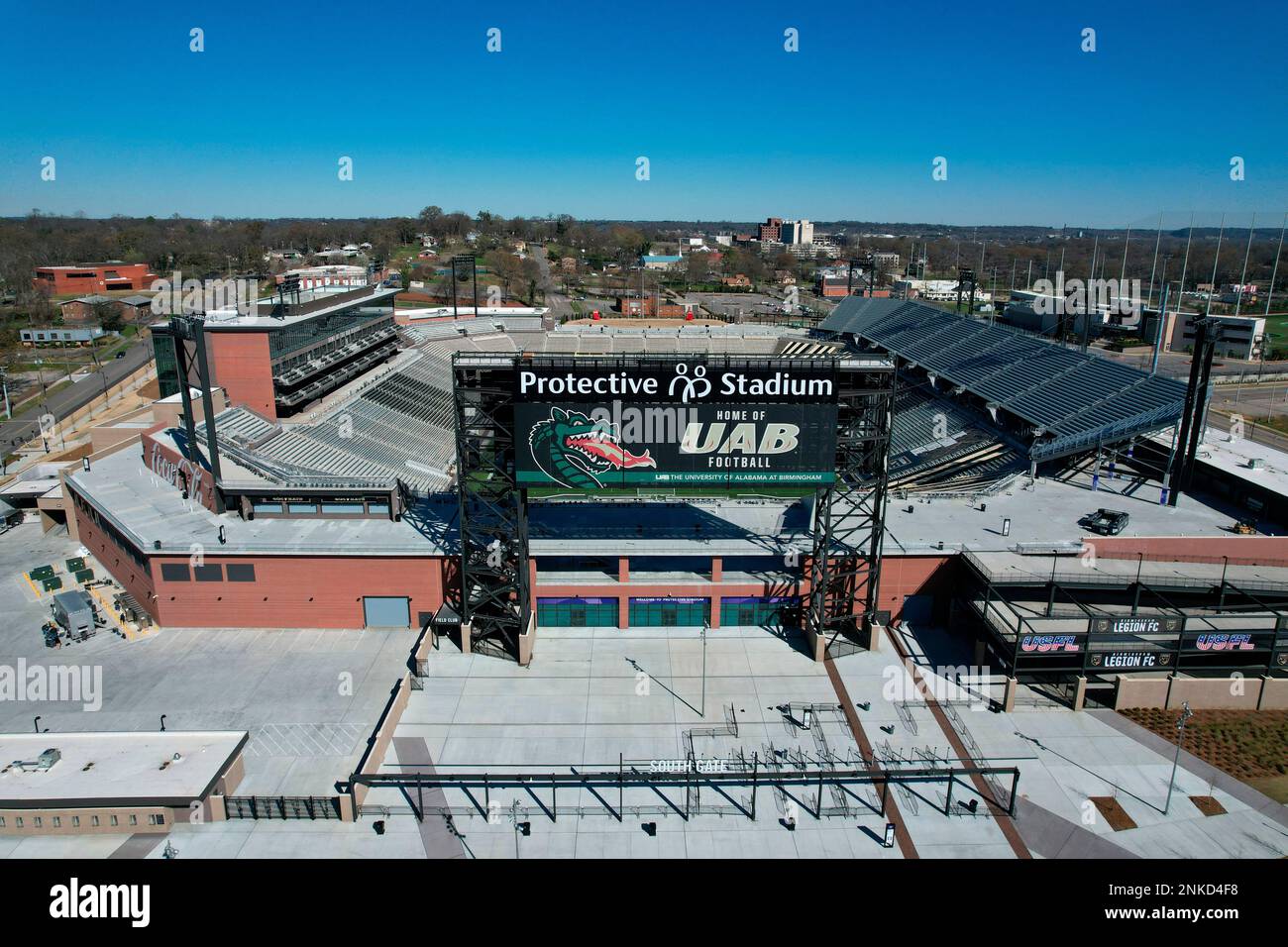 An aerial view of Protective Stadium, Sunday, Mar. 13, 2022, in ...
