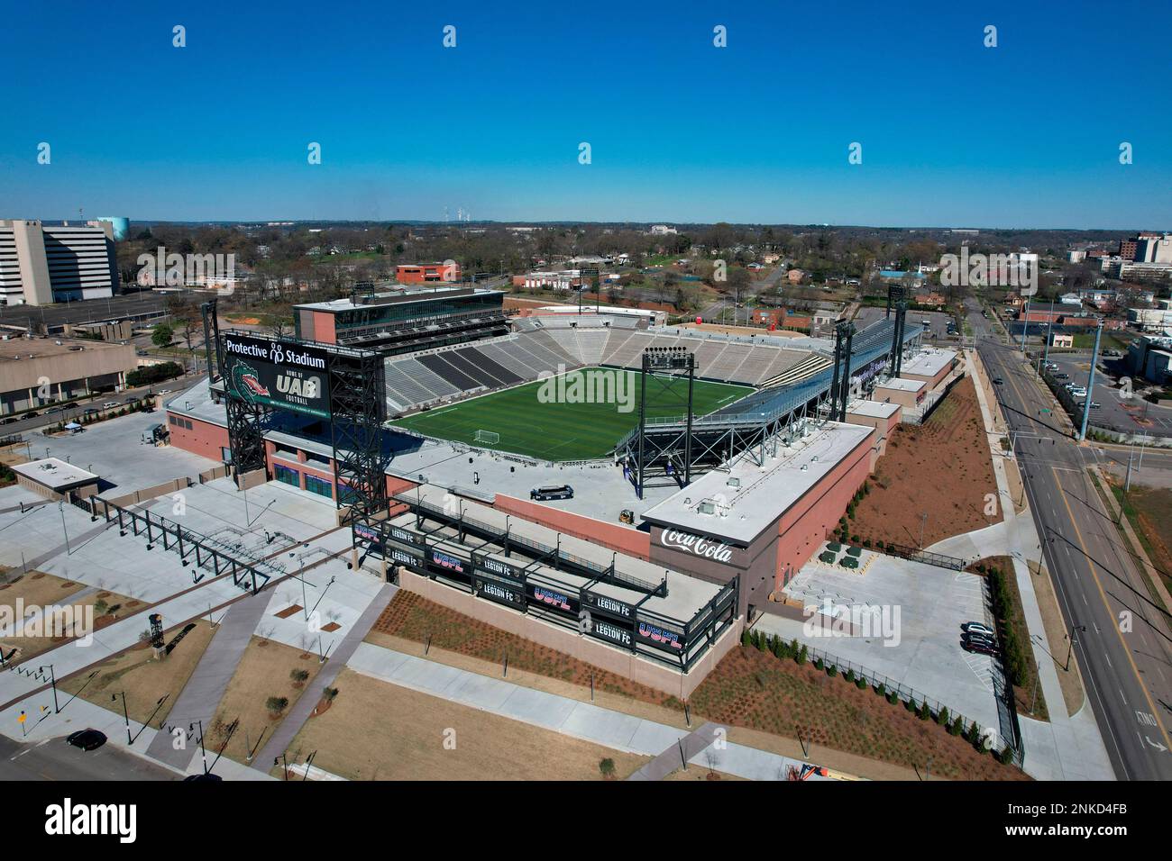An aerial view of Protective Stadium, Sunday, Mar. 13, 2022, in ...