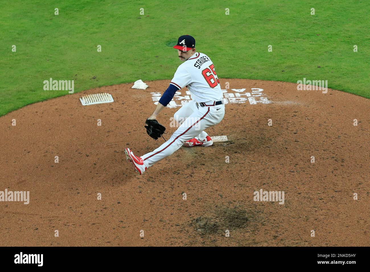 ATLANTA, GA - APRIL 11: Spencer Strider #65 of the Atlanta Braves ...
