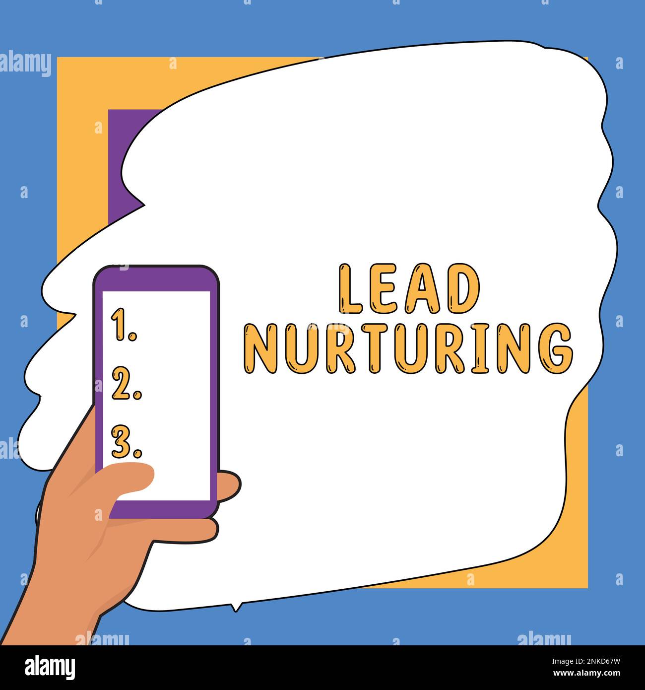 Handwriting text Lead Nurturing. Word Written on method of building a ...