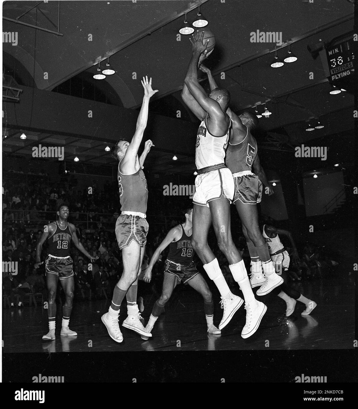 The San Francisco Warriors play the Detroit Pistons at the USF Gym in ...