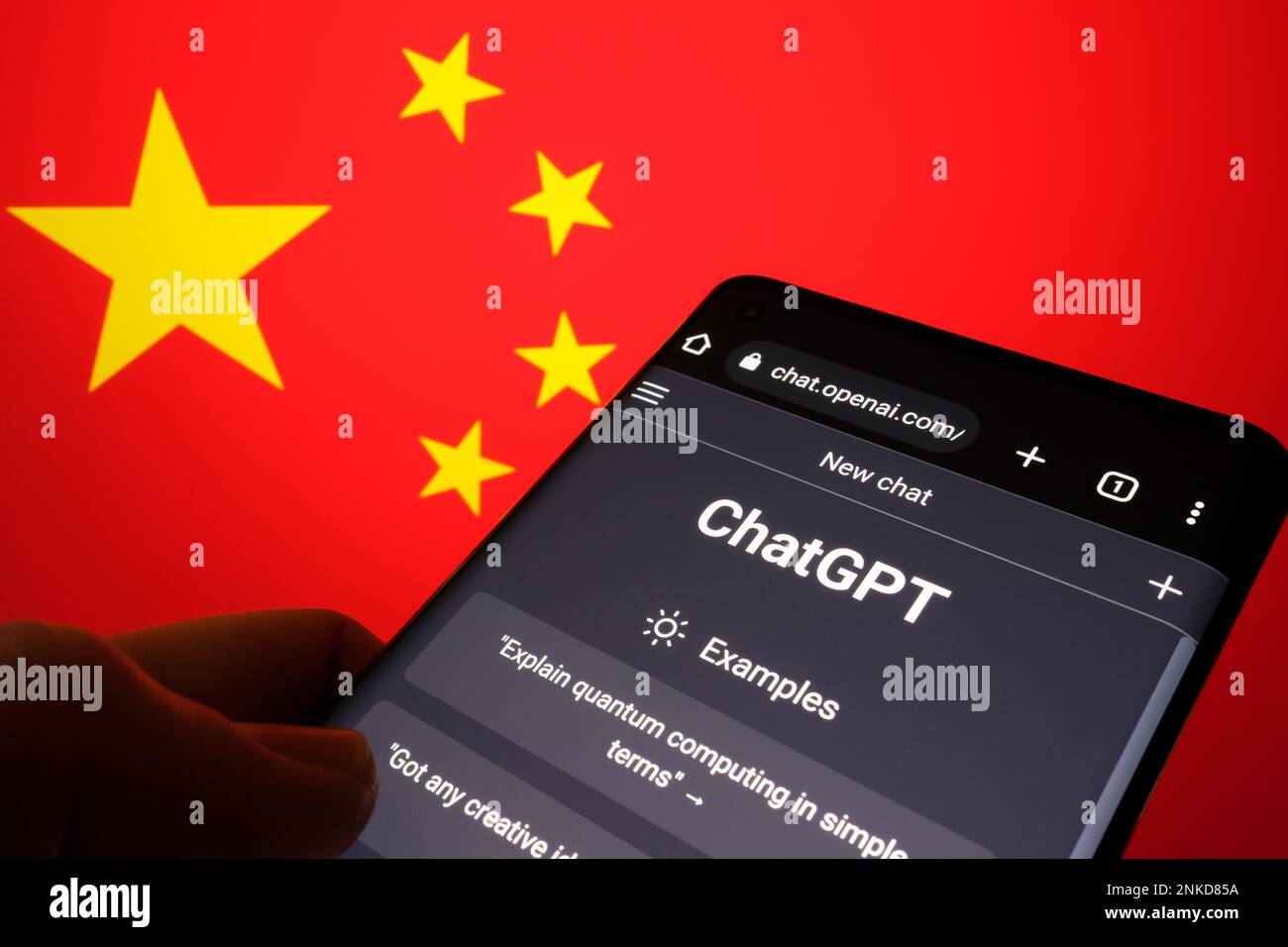 ChatGPT chat bot screen seen on smartphone and laptop display with Chat ...