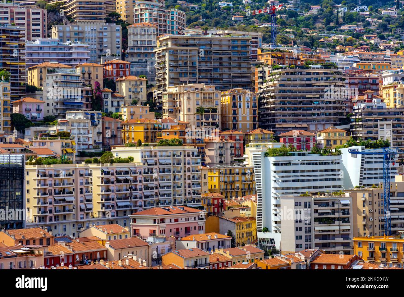 Monaco, France - August 2, 2022: Panoramic view of Monaco metropolitan ...