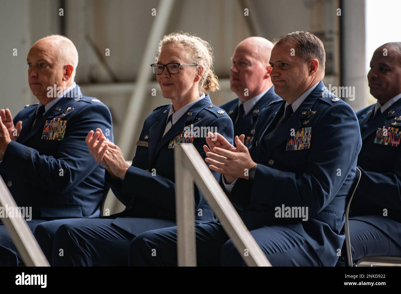 U.S. Air National Guard Lt. Col. Barbara Bartch, commander of the 121st ...
