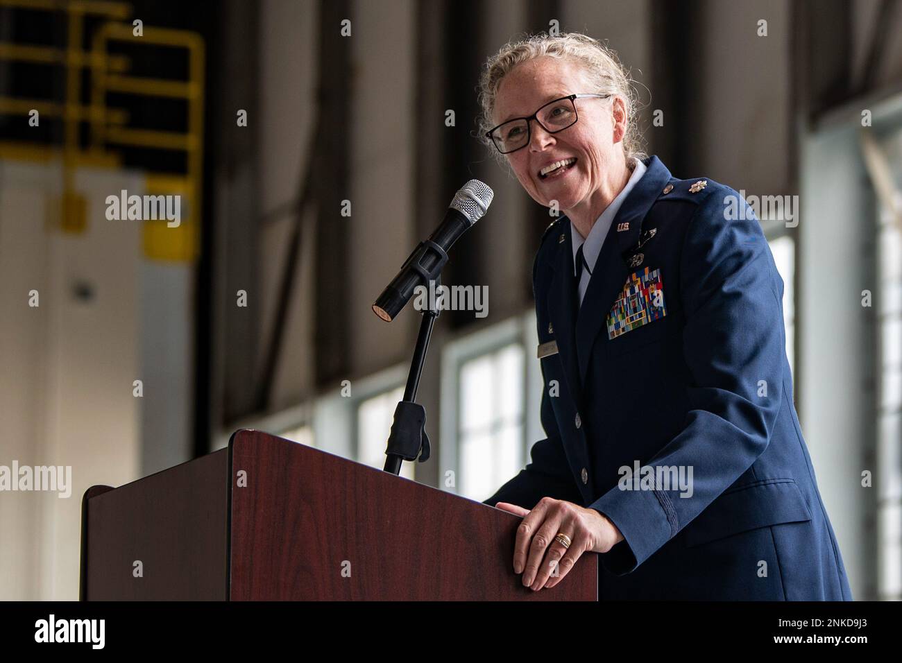 U.S. Air National Guard Lt. Col. Barbara Bartch, commander of the 121st ...
