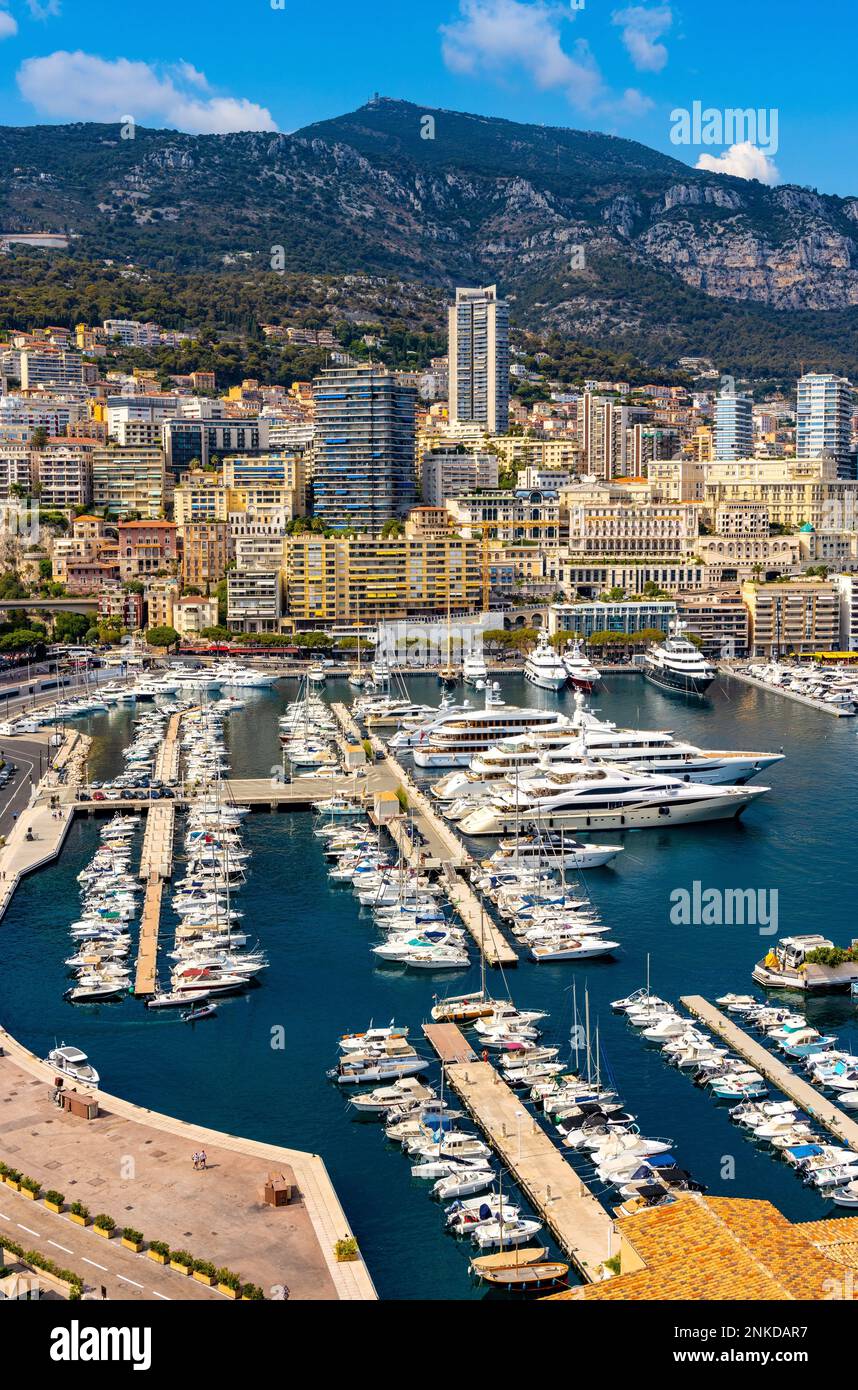 Monaco, France - August 2, 2022: Panoramic view of Monaco metropolitan ...
