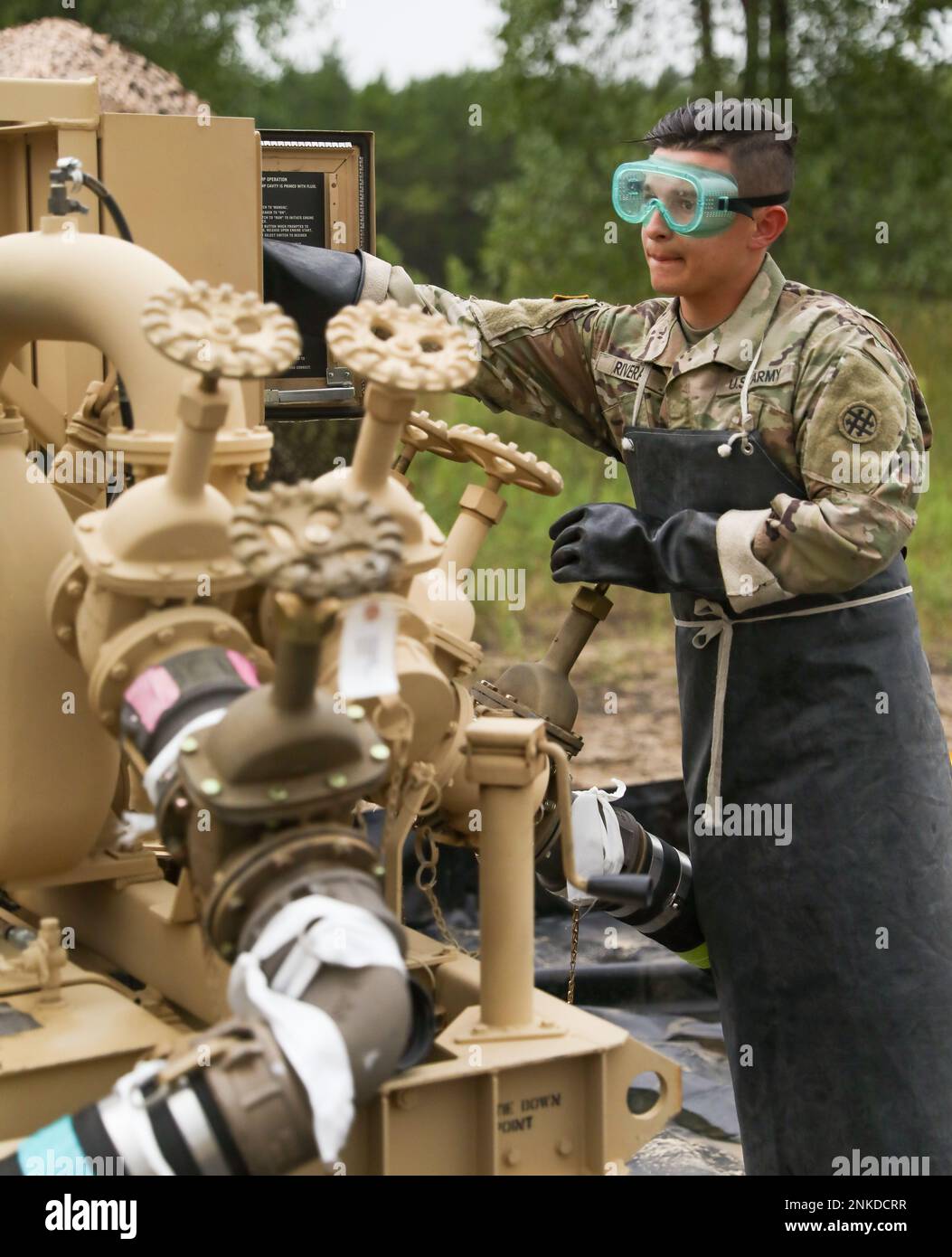 U.S. Army Reserve Spc. Jonathon Rivera, a petroleum supply specialist ...