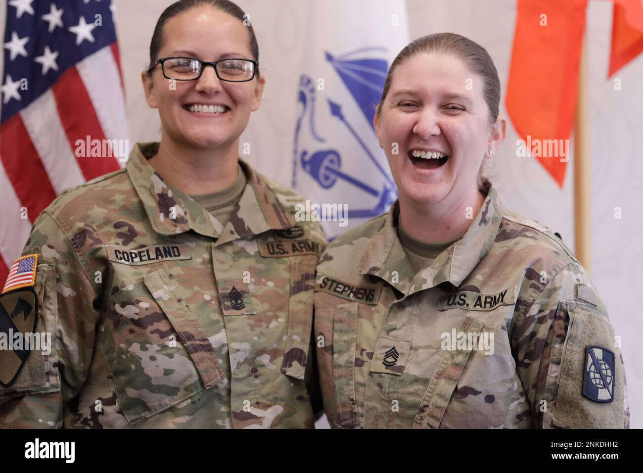 U.S. Army 1st Sgt. Rachel Copeland, inccoming 1st Sgt. of the 982nd ...