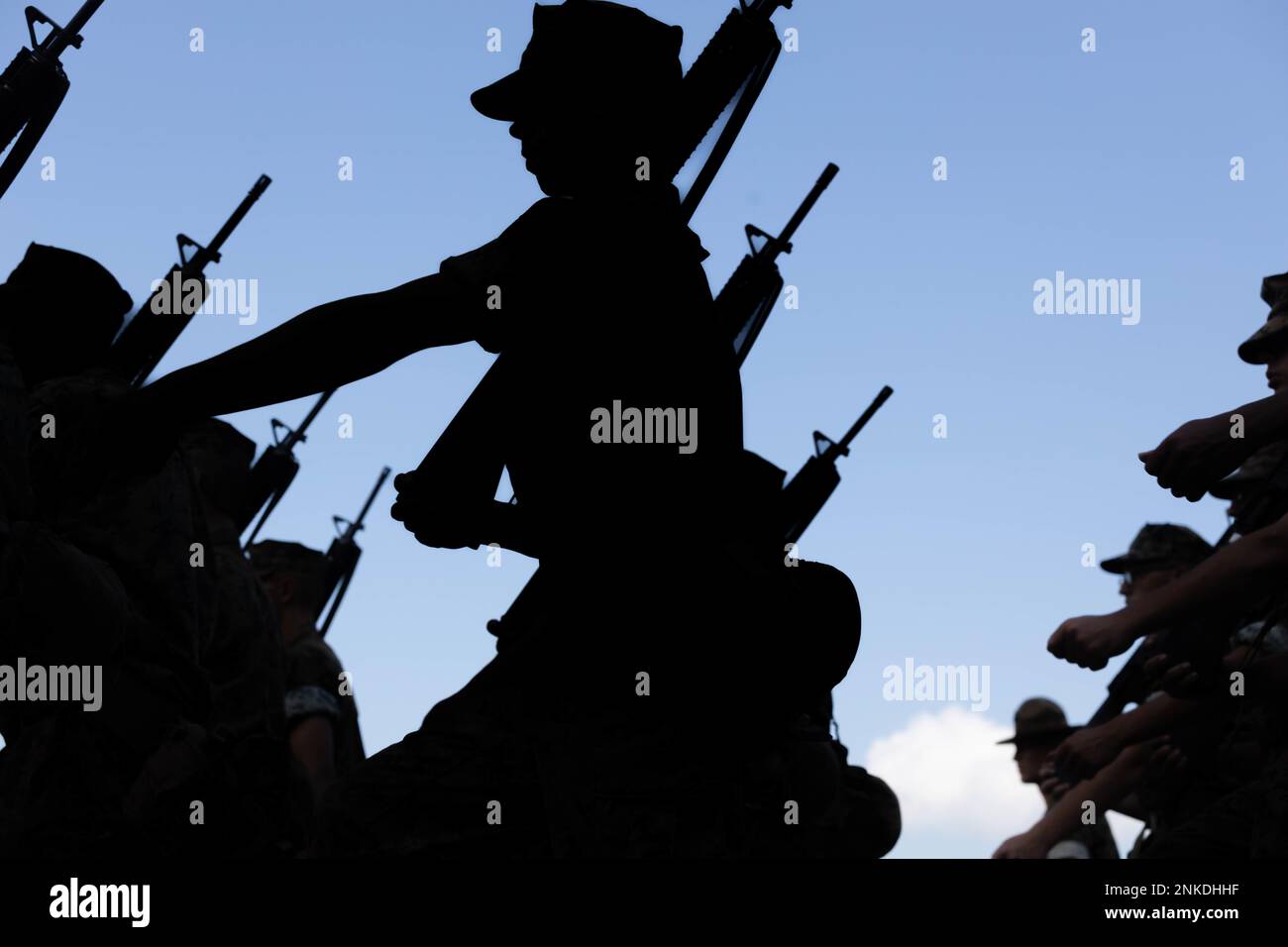 Recruits with India Company, 3rd Recruit Training Battalion, march to ...