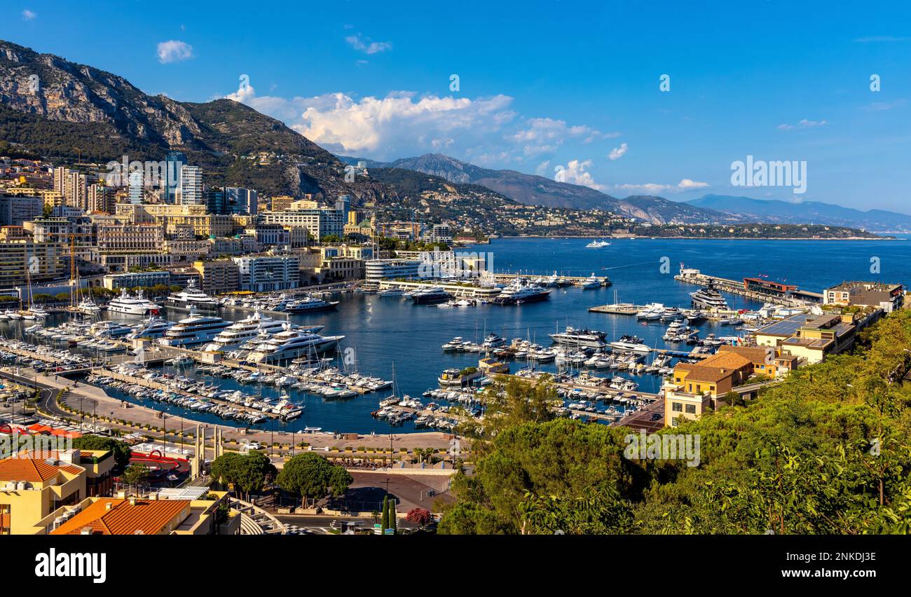 Monaco, France - August 2, 2022: Panoramic view of Monaco metropolitan ...