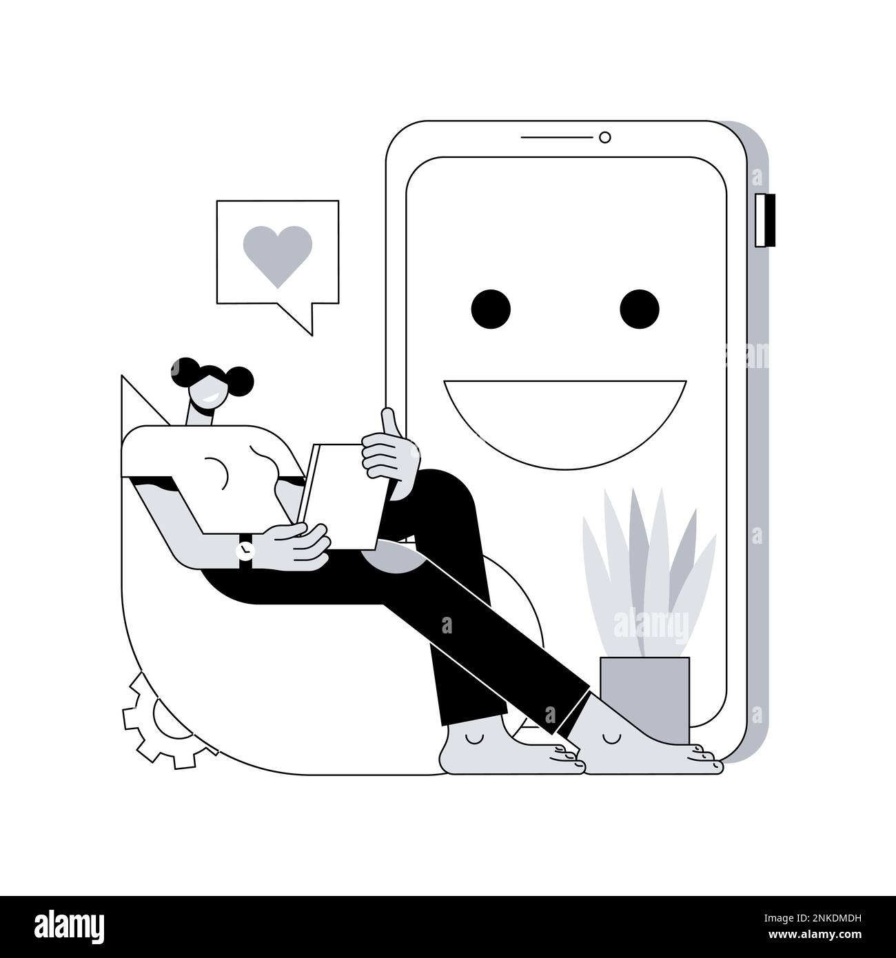 Personification abstract concept vector illustration. Personification ...