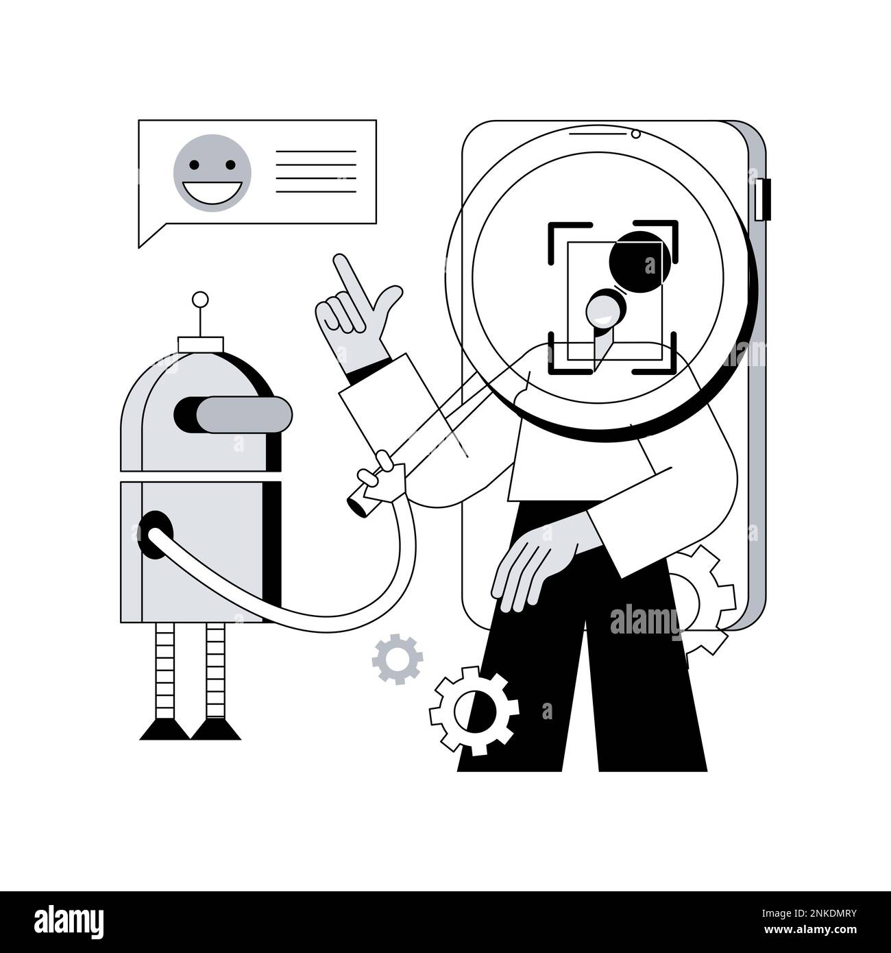 Affective Computing Abstract Concept Vector Illustration Recognize