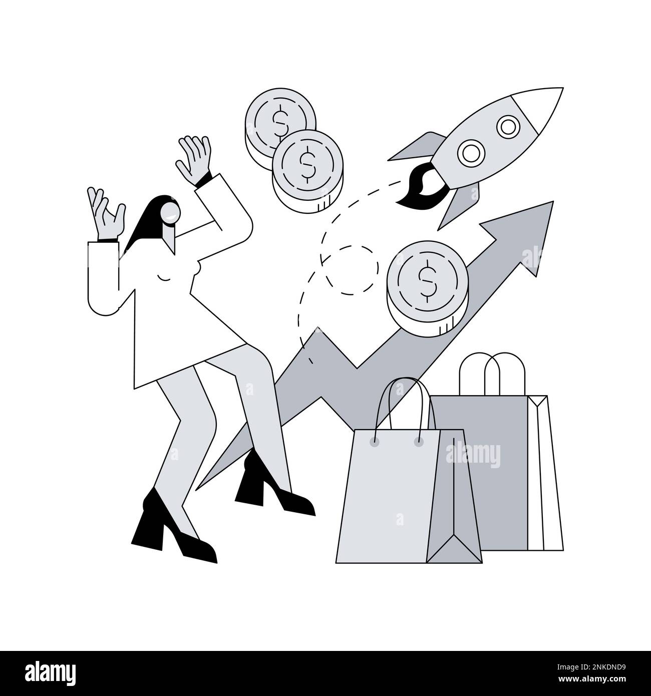 Upselling Abstract Concept Vector Illustration Sales Technique Sell