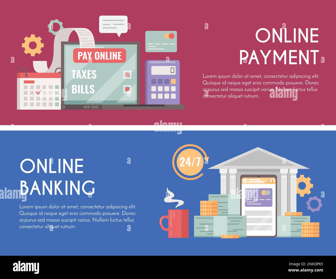 Digital transformation flat concept with business digitization process ...