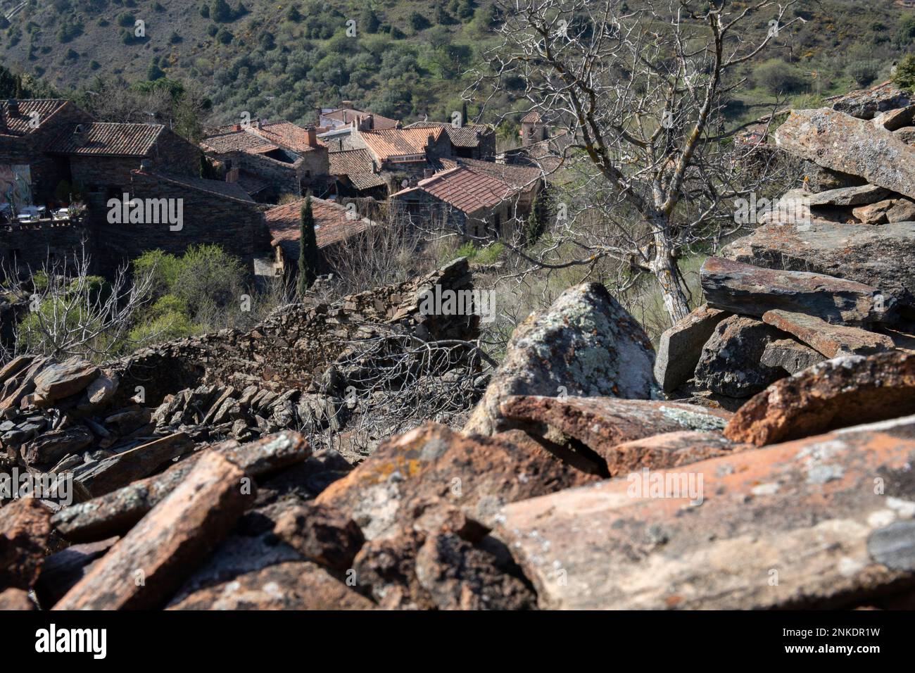 General view of Patones de Arriba, on April 6, 2022, in Patones de ...