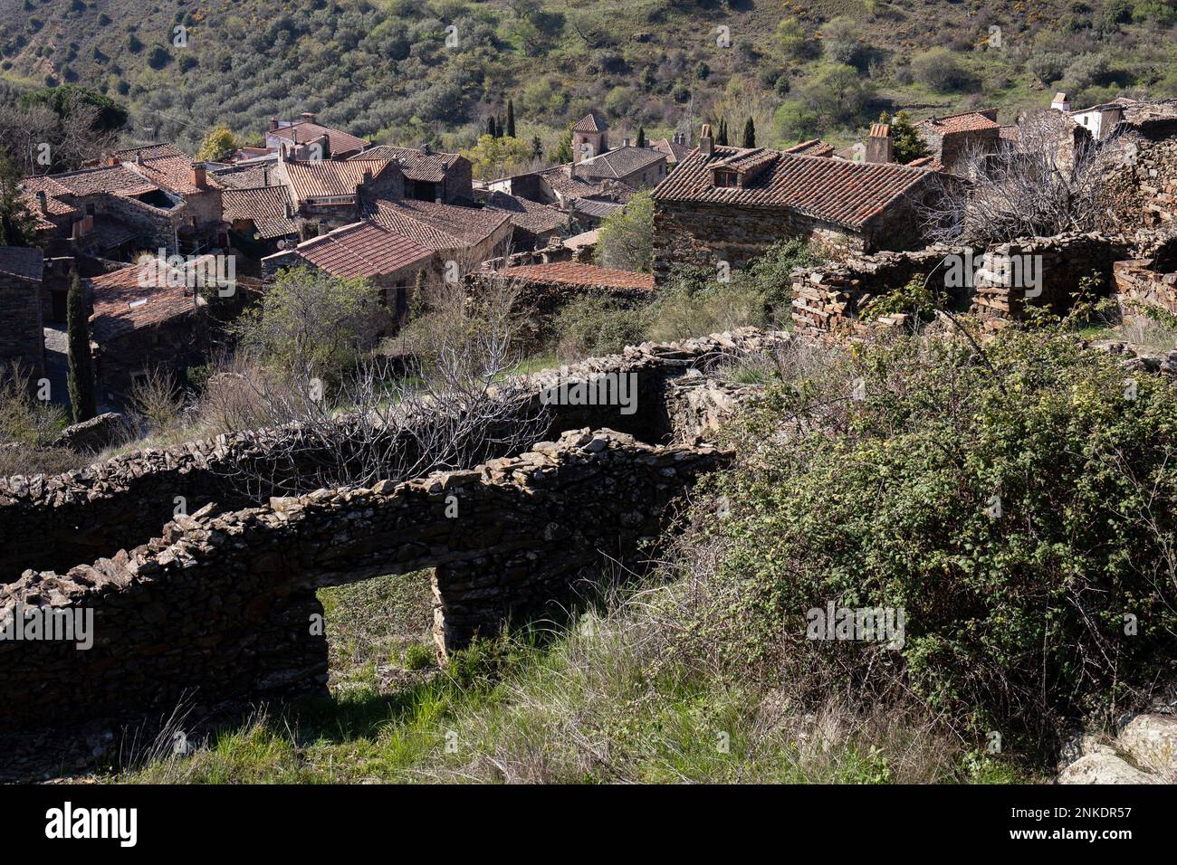 View of the ruins of Patones de Arriba, on April 6, 2022, in Patones de ...