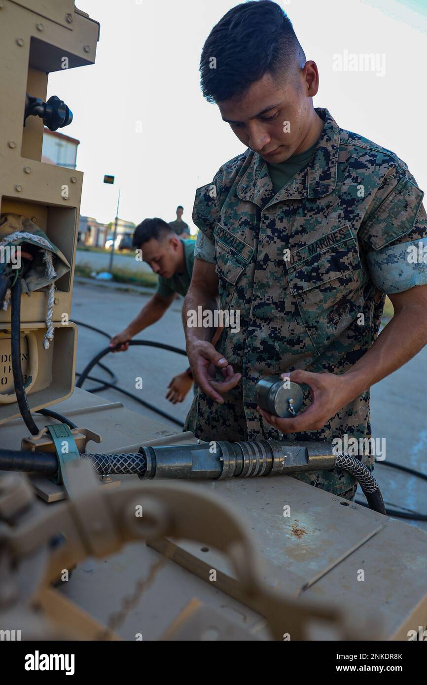 U.S. Marine Corps Lance Cpl. Romario GonzalezEspinosa, a ground radar ...