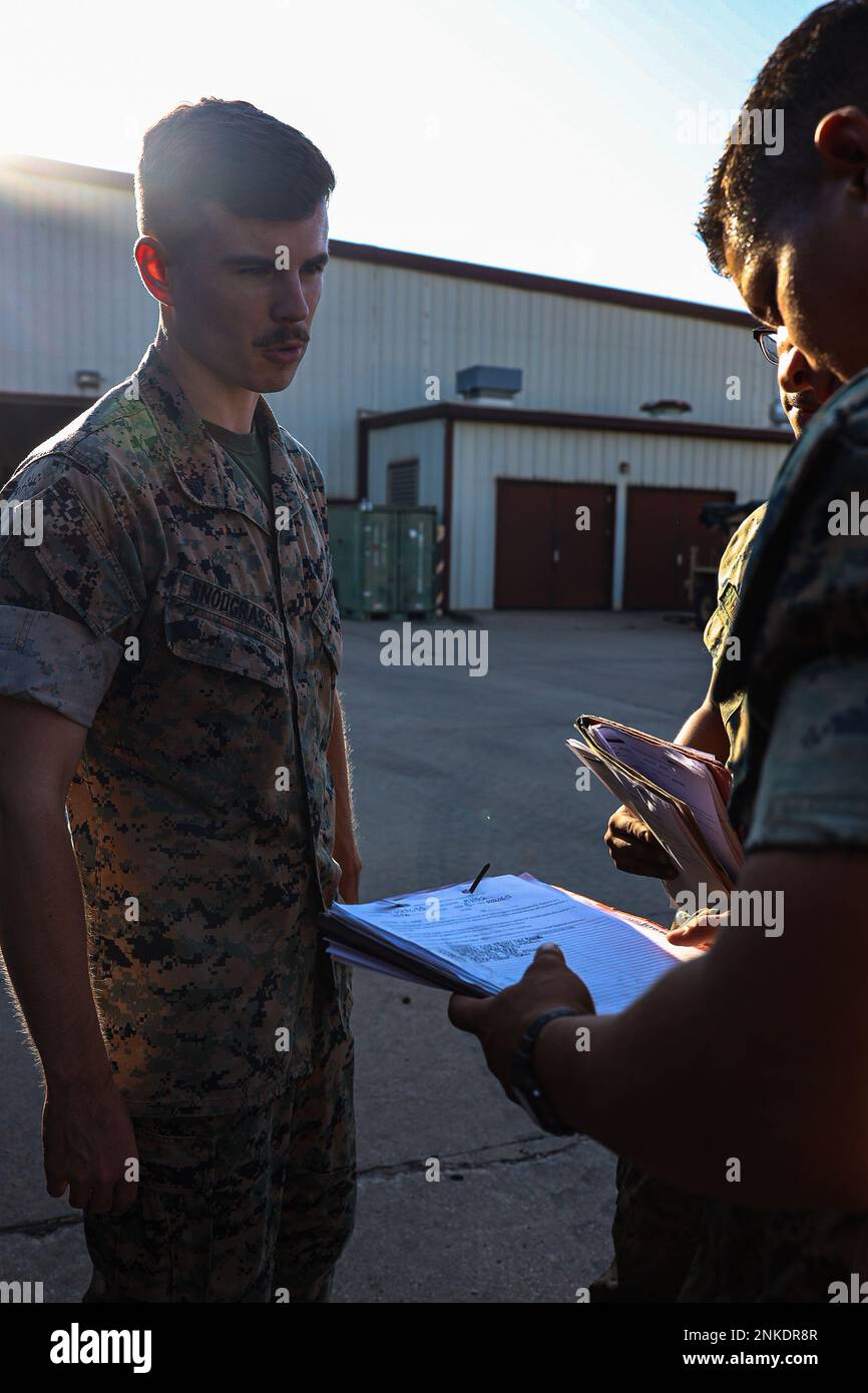 U.S. Marine Corps Cpl. Sebastian Snodgrass, a field artillery sensor ...