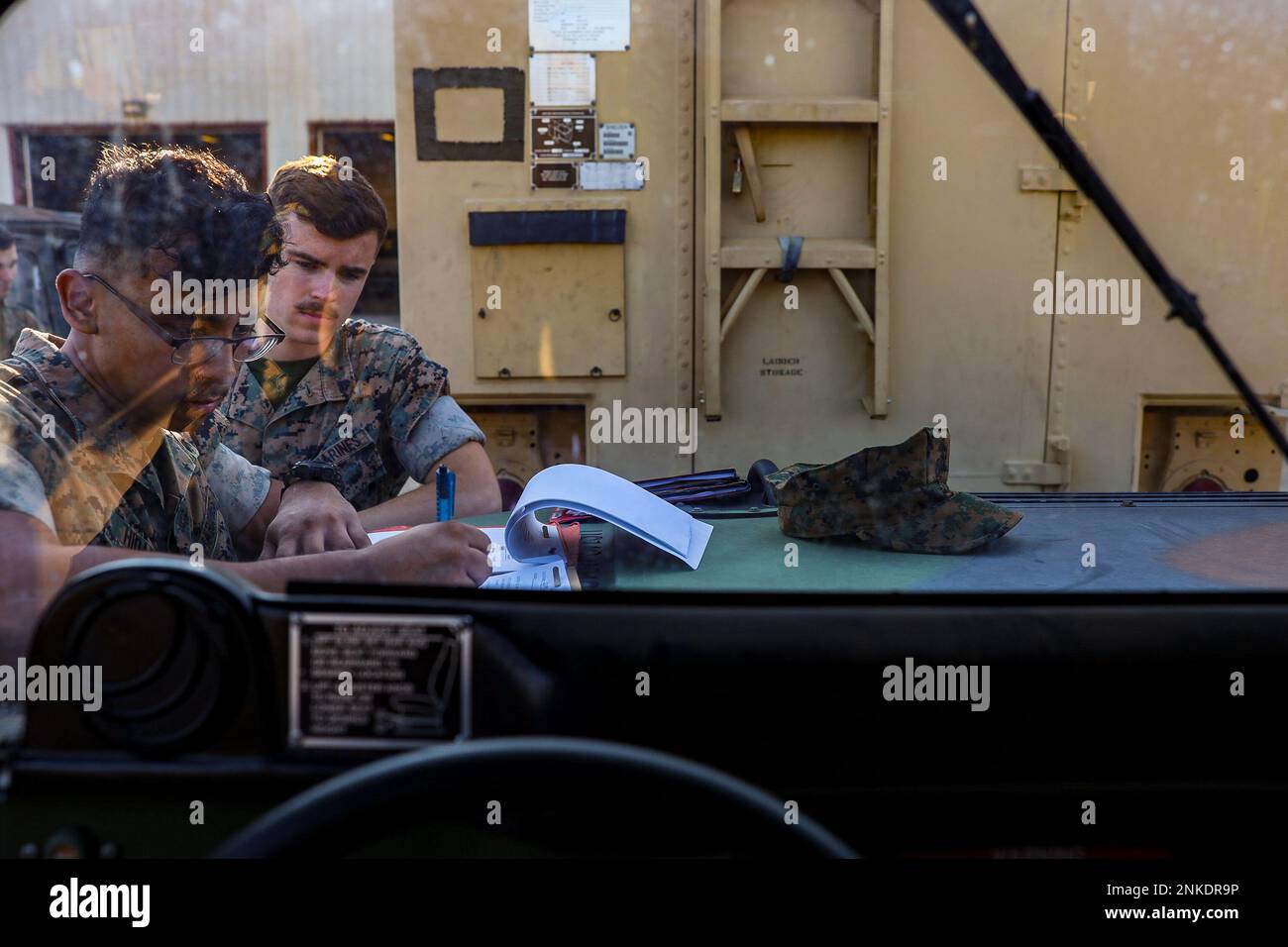 U.S. Marine Corps Cpl. Sebastian Snodgrass, a field artillery sensor ...