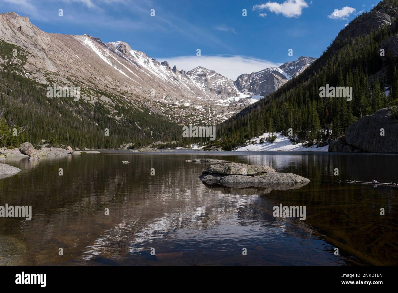 Mills Lake, 14,259 Ft. Longs Peak, Keyboard of the Winds, 13,497 Ft ...