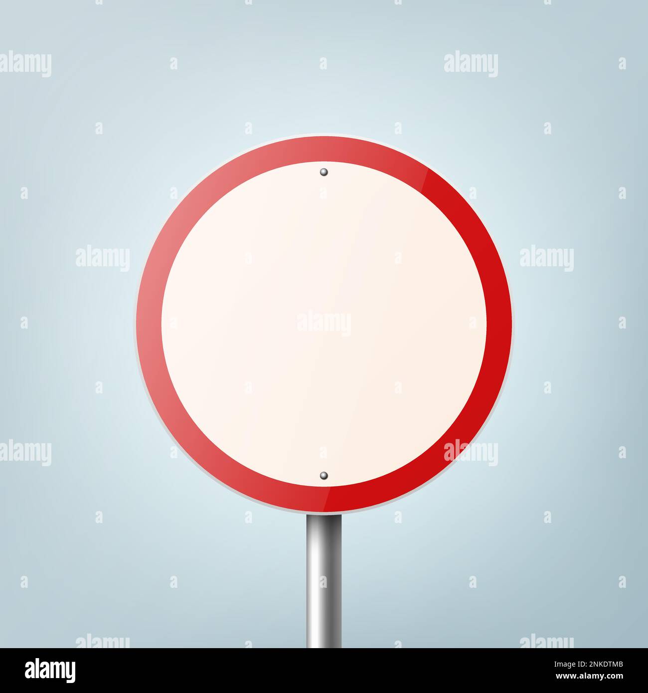 Do Not Enter. Vector White and Red Round Glossy Prohibition Stop Sign ...