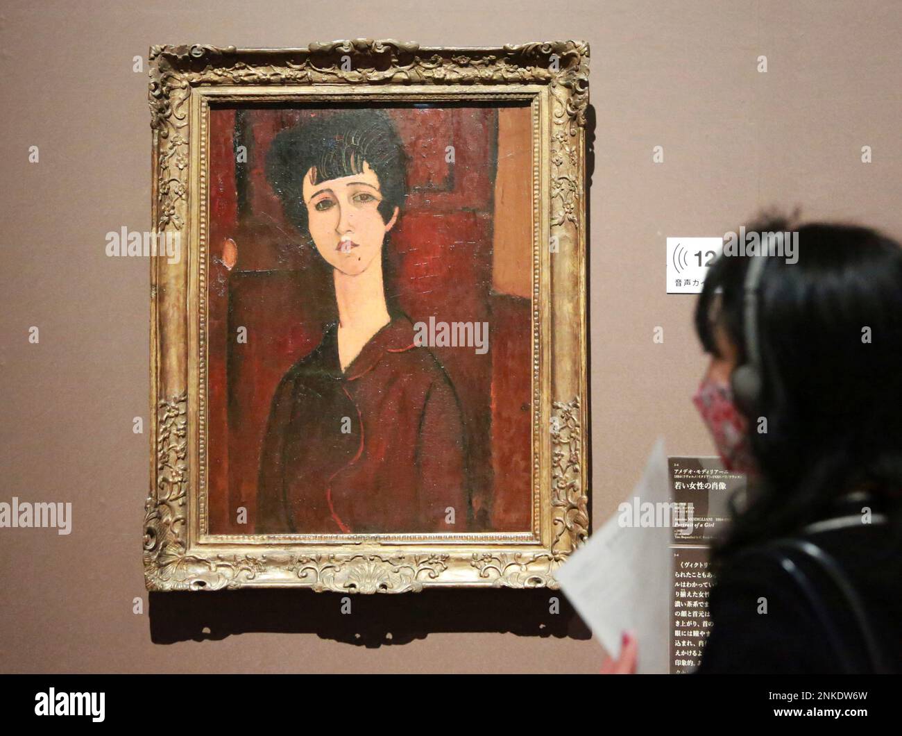 People view artworks by the Italian artist Amedeo Modigliani during an ...