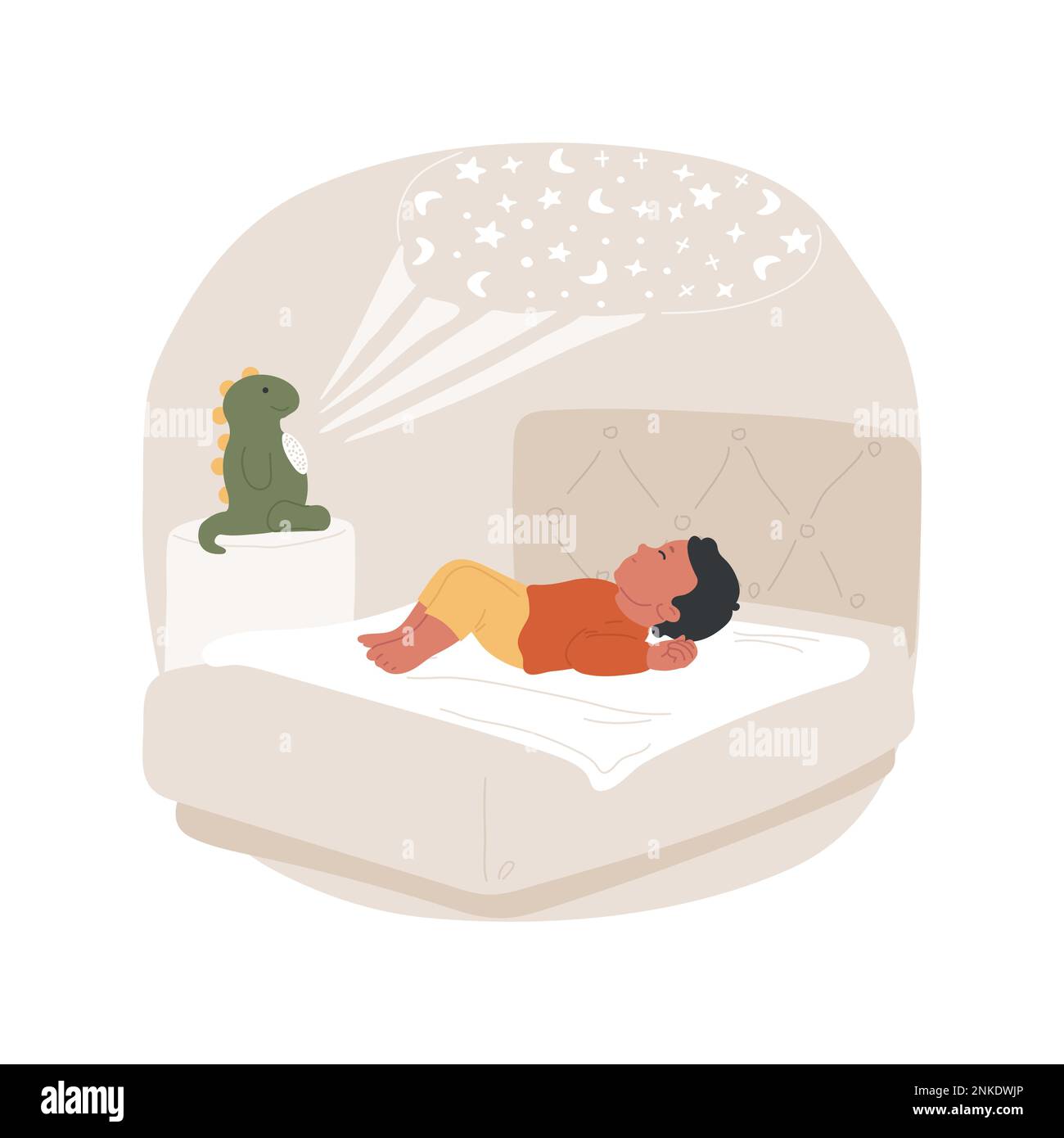 Sleep projector soother isolated cartoon vector illustration. Newborn ...