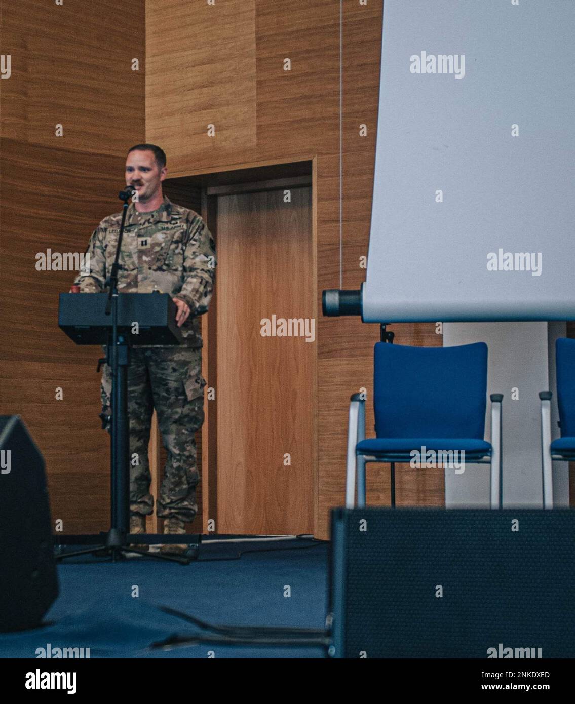 U.S. Army Capt. Nathan Lebaron, new commander of Delta Battery, 5th ...