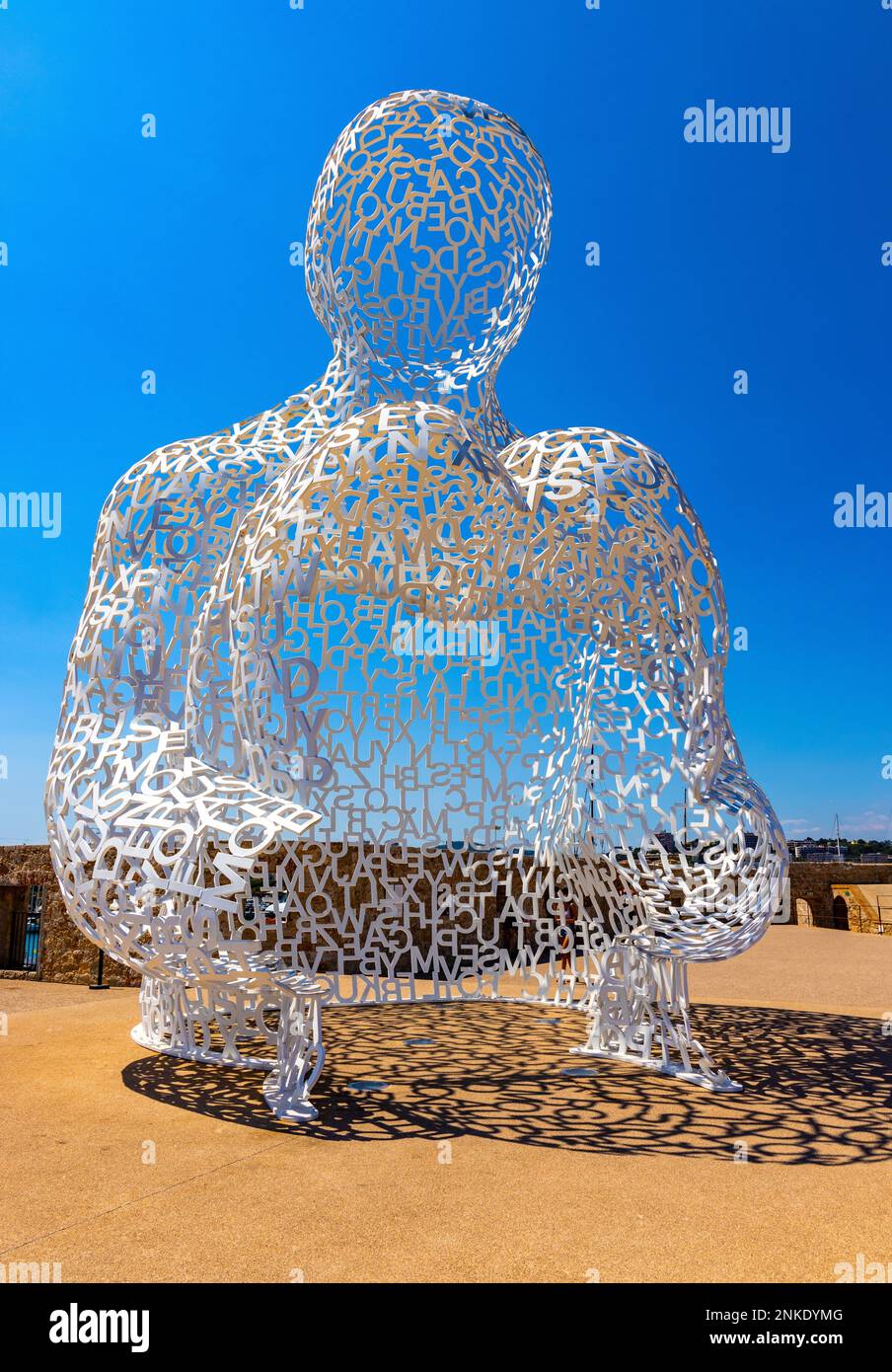 Antibes, France - August 4, 2022: Le Nomade sculpture by Jaume Plensa ...