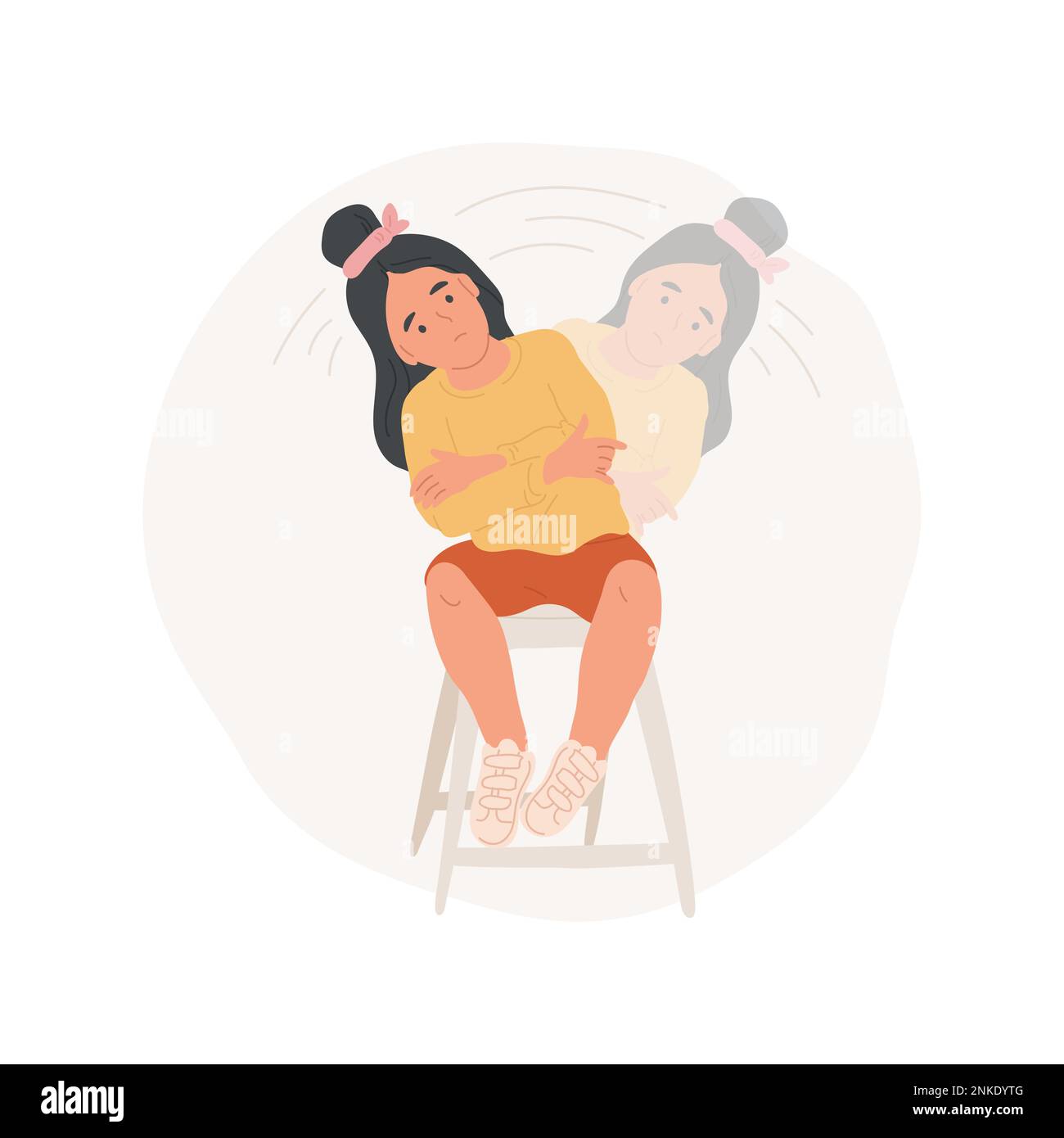 Body rocking isolated cartoon vector illustration. Child rhythmic self ...