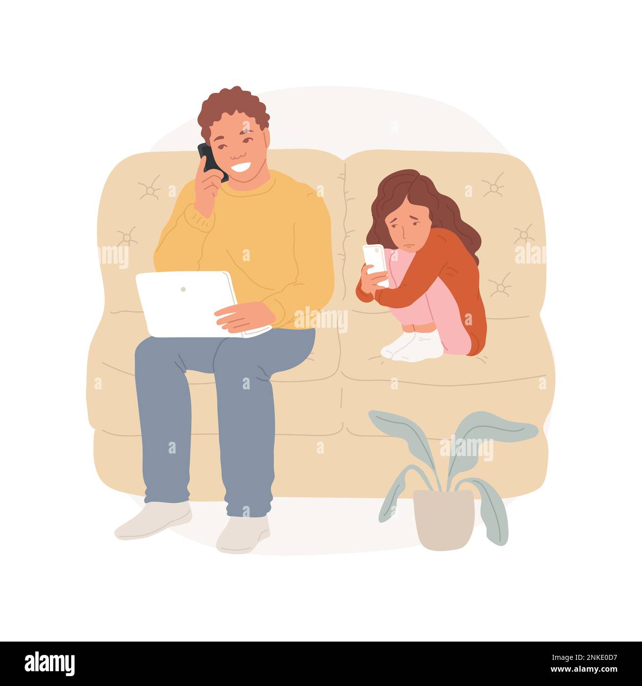 Working parents lifestyle Cut Out Stock Images & Pictures - Alamy