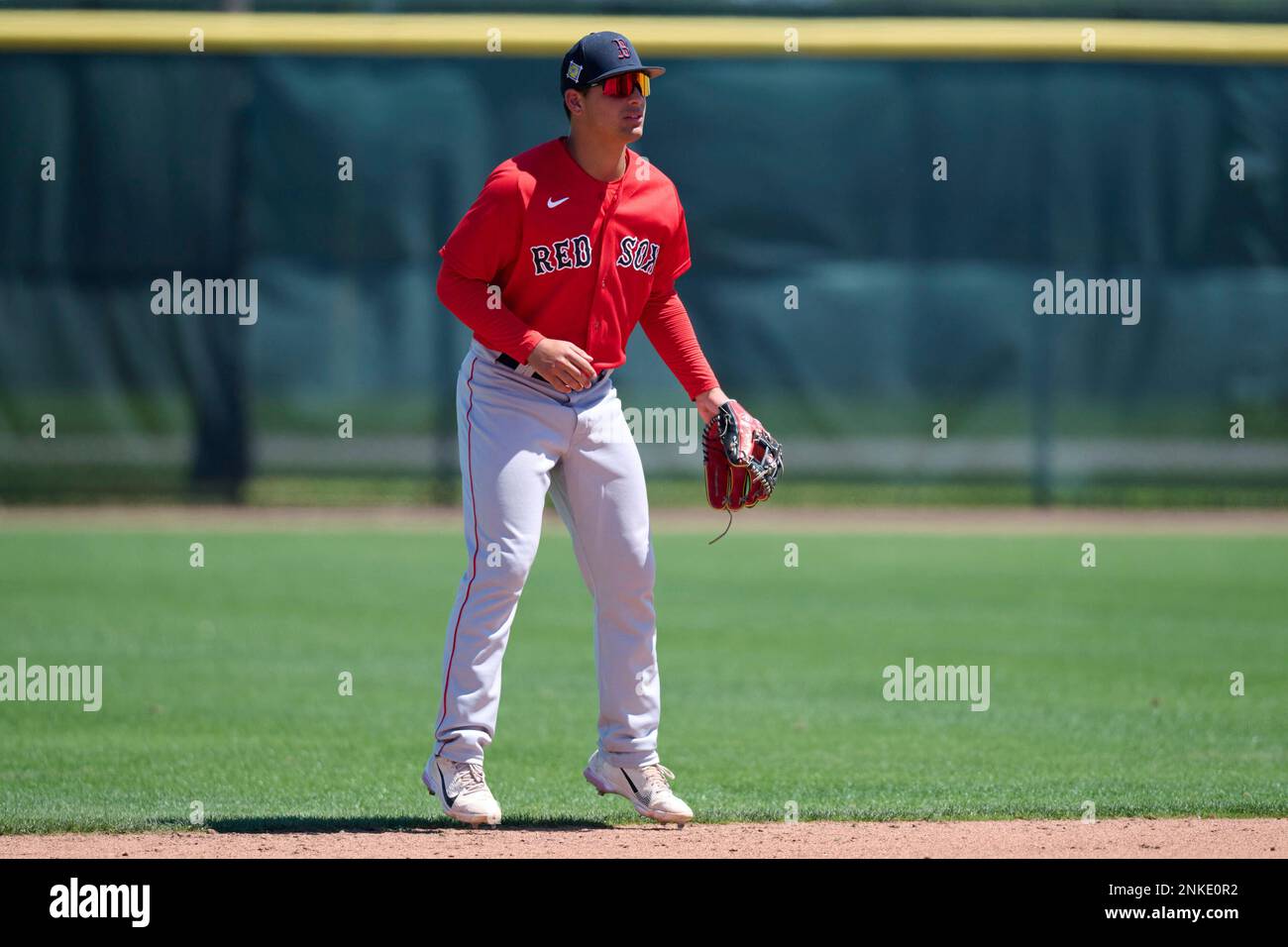 Boston Red Sox second baseman Nick Yorke during a MiLB Spring Training ...