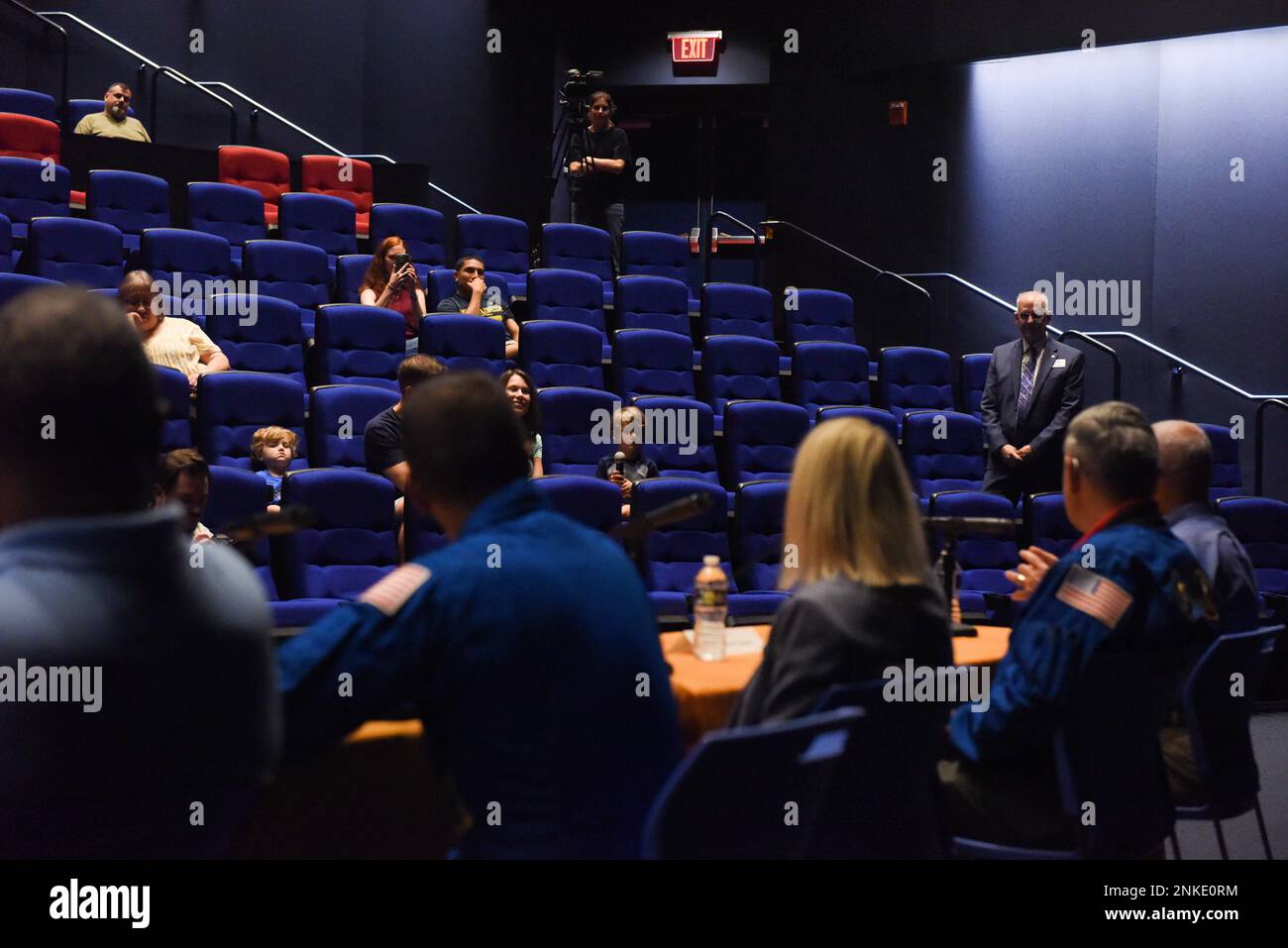 The Marine Astronauts and NASA Personnel respond to questions from the ...