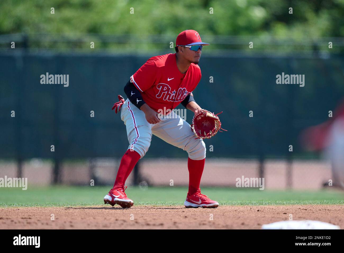 Philadelphia Phillies second baseman Alexeis Azuaje (5) during a MiLB ...