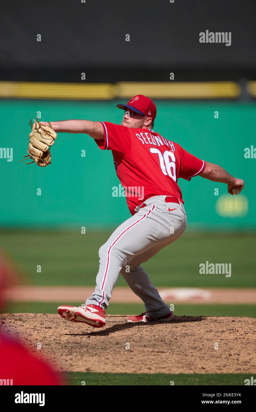 Philadelphia Phillies pitcher Matt Seelinger (76) during a MiLB Spring ...