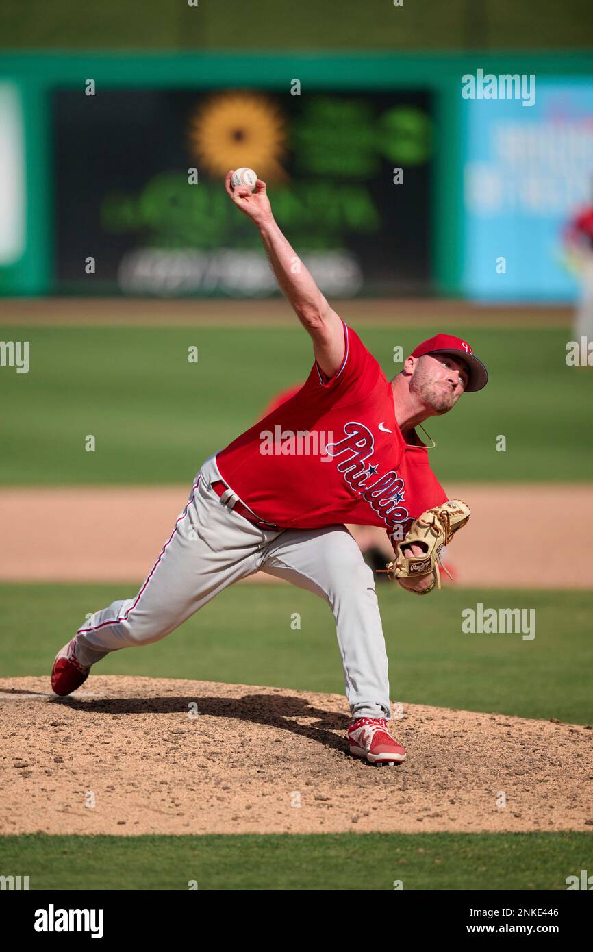 Philadelphia Phillies pitcher Matt Seelinger (76) during a MiLB Spring ...