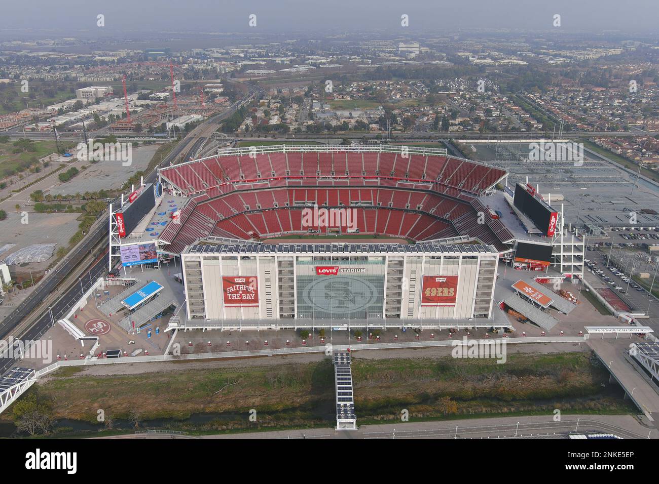A general overall aerial view of Levi's Stadium, Tuesday, Dec. 19, 2022 ...