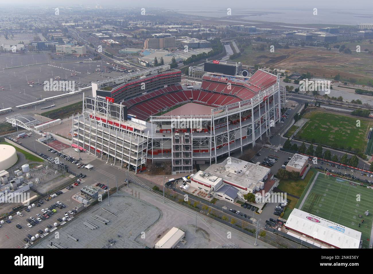 A general overall aerial view of Levi's Stadium, Tuesday, Dec. 19, 2022 ...