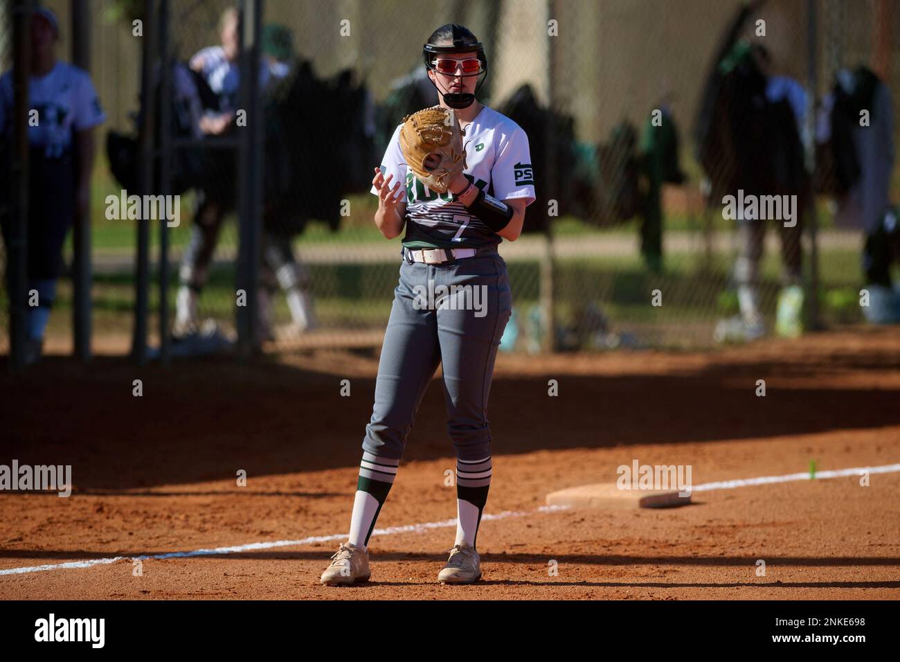 Slippery Rock third baseman Erin Gardner (7) during an NCAA Softball ...