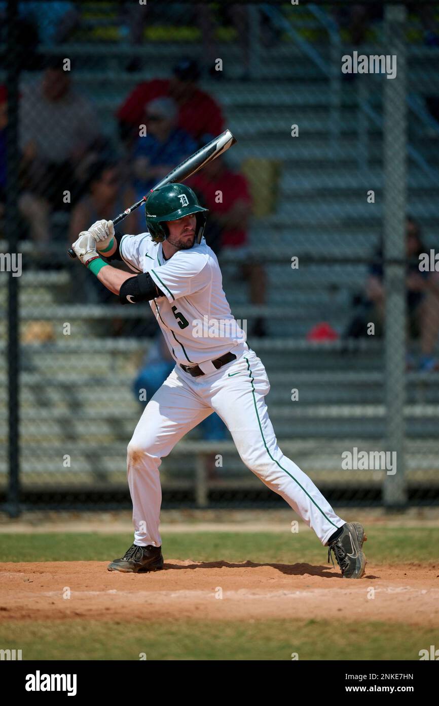 Dartmouth Big Green first baseman Justin Murray (5) bats during an NCAA ...