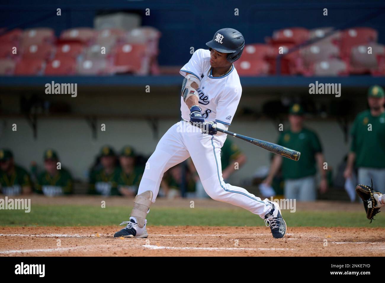 Maine Black Bears Jeremiah Jenkins (28) bats during an NCAA baseball ...