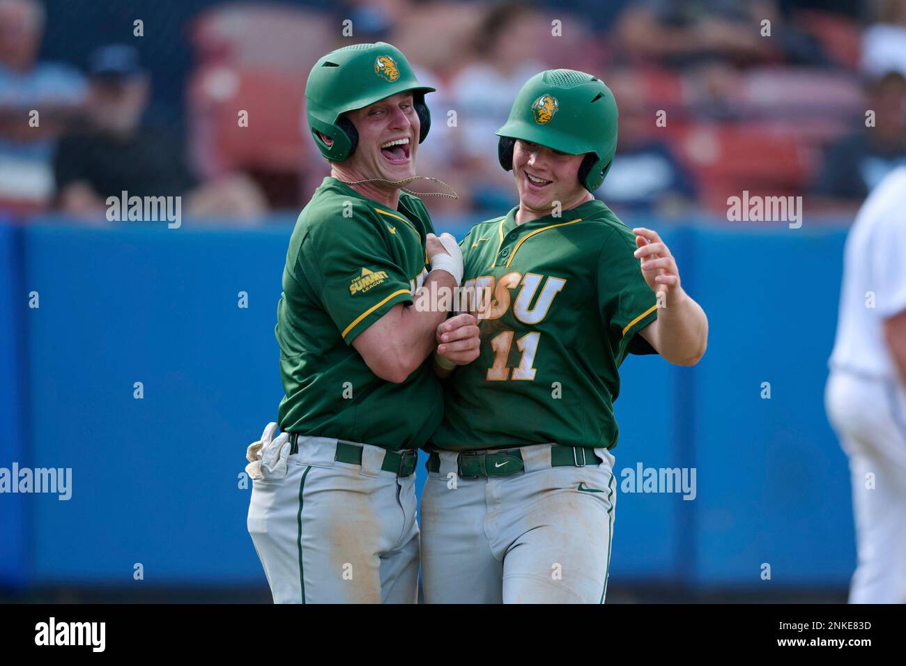 North Dakota State Bison Peter Brookshaw (2) and Brock Anderson (11 ...