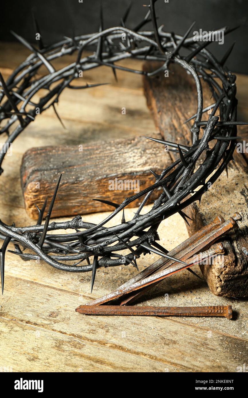 Crown Of Thorns Cross Nails
