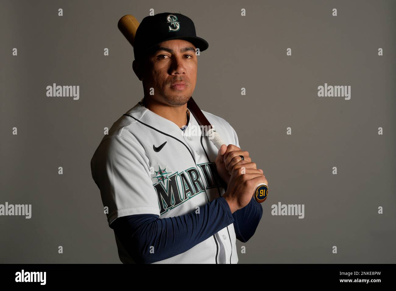 This is a 2023 photo of Kean Wong of the Seattle Mariners baseball team ...
