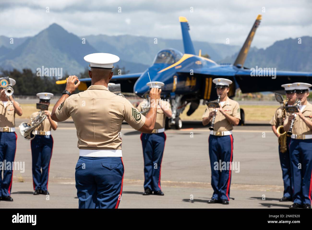 The U.S. Marine Corps Forces, Pacific Band enhances the atmosphere at ...
