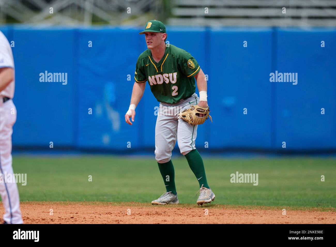 North Dakota State Bison shortstop Peter Brookshaw (2) during an NCAA ...