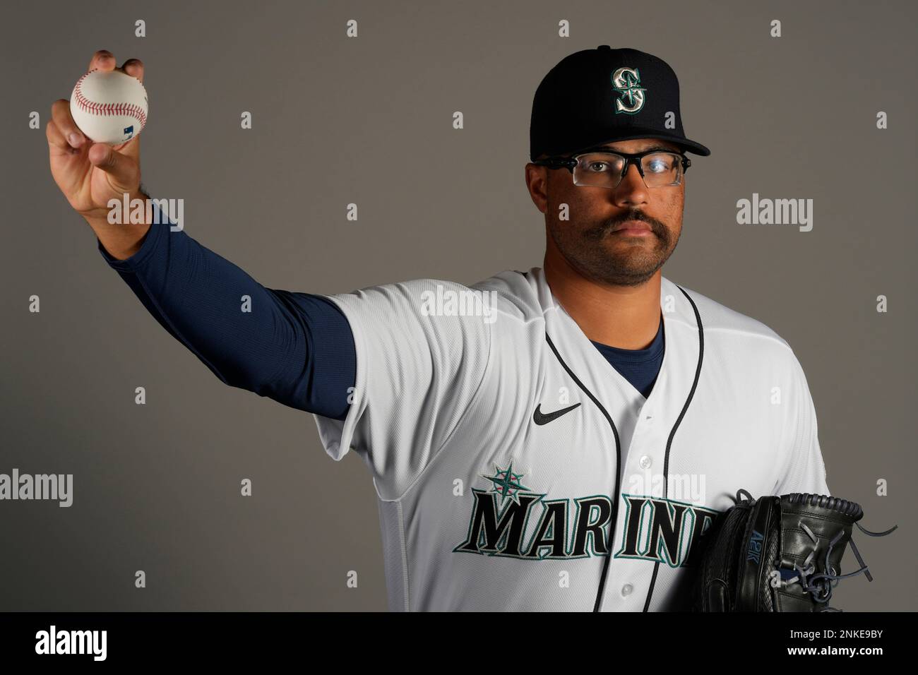 This is a 2023 photo of Isaiah Campbell of the Seattle Mariners ...