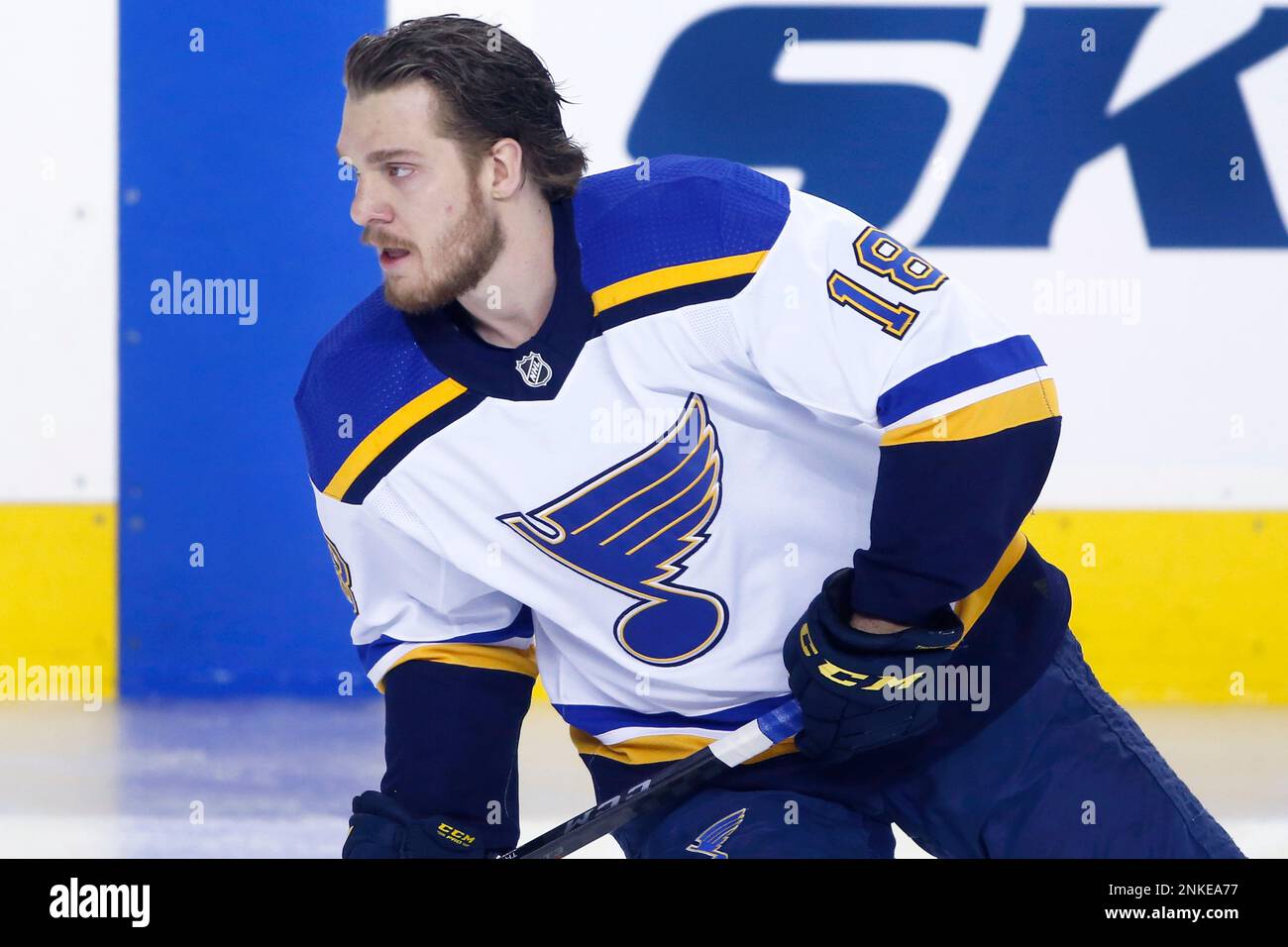 NHL profile photo on St. Louis Blues player Robert Thomas at a game ...
