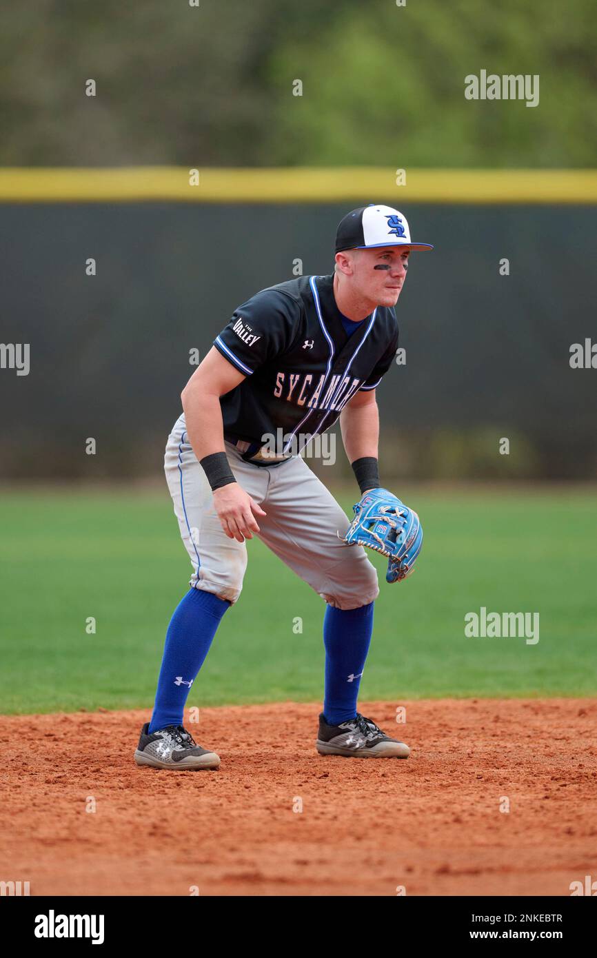 Indiana State Sycamores shortstop Jordan Schaffer (1) during a game ...